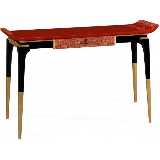 Red Console Table In Oriental Style | Swanky Interiors